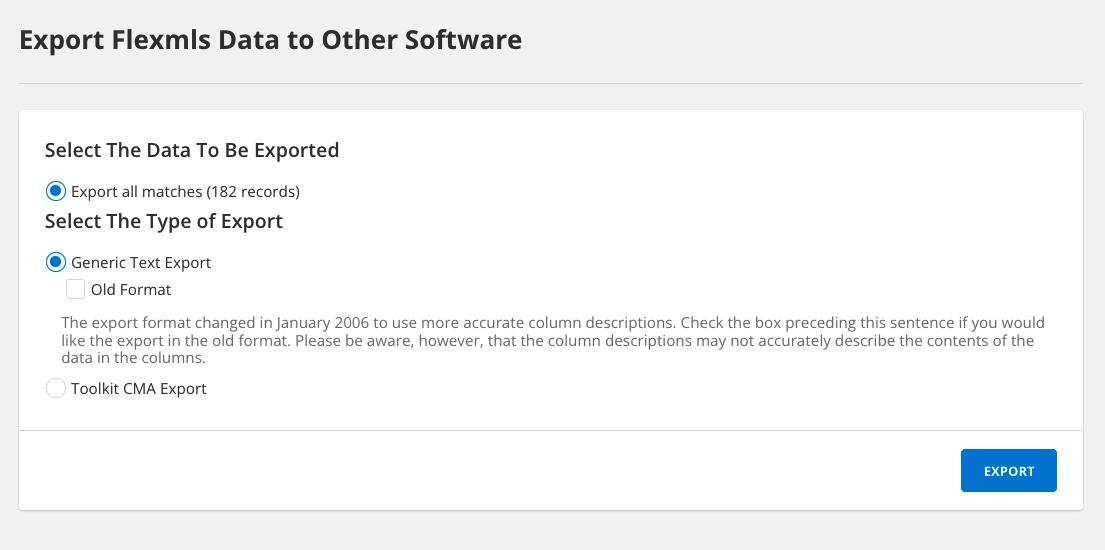 FlexMLS Export Instructions